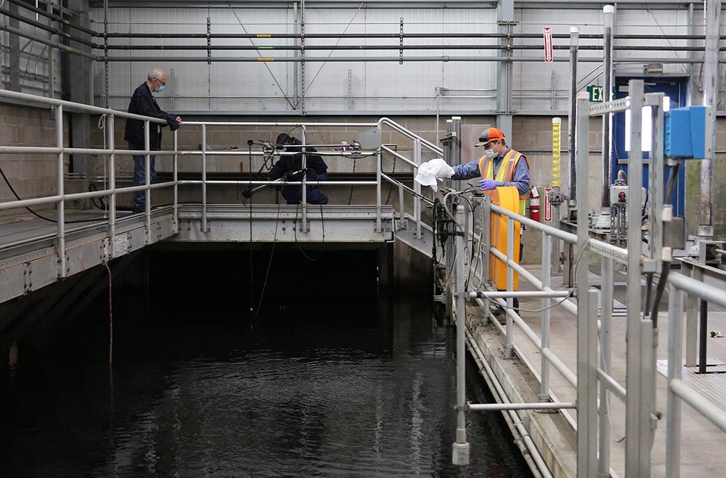 Wastewater workers keep things flowing